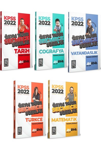Hoca Webde Yayınları Hocawebde 2022 KPSS Genel Yetenek Genel Kültür Ösym Tarzı Seçmece Sorular 5 Li Set