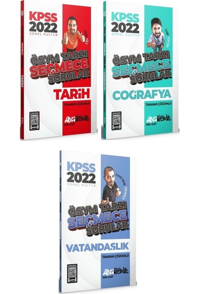 Hocawebte Yayınları 2022 KPSS Genel Kültür Ösym Tarzı Seçemece Sorular Tarih Coğrafya Vatandaşlık 3 Iü Set Hocawebte Yayınları 2022 KPSS Genel Kültür Ösym Tarzı Seçemece Sorular Tarih Coğrafya Vatandaşlık 3 Iü Set