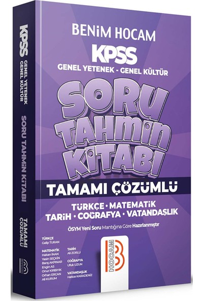 Benim Hocam Yayınları Benim Hocam 2022 KPSS Tamamı Çözümlü Soru Tahmin Kitabı Benim Hocam Yayınları Benim Hocam 2022 KPSS Tamamı Çözümlü Soru Tahmin Kitabı