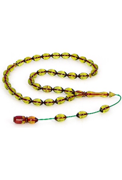 Vetesbih Sistemli Beyzi Model Ateş Kehribar Tesbih