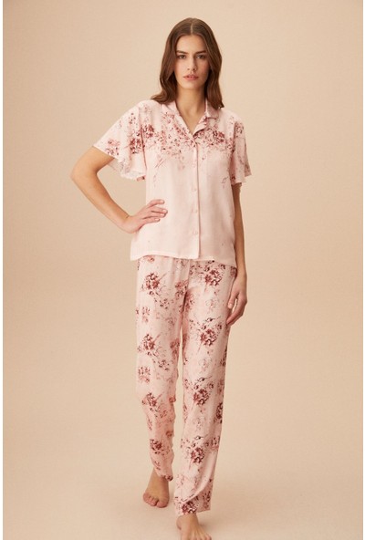 Lady Maskulen Pijama Takımı