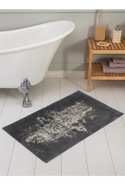 Villager & Son Banyo Paspası 60X100 cm Koyu Gri Renk Desenli