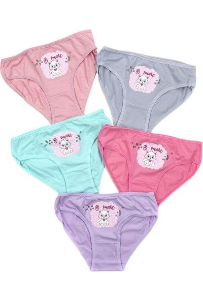Nicoletta Mıxcolor Kız Çocuk Külot Garson 5 Li Paket Likralı Nicoletta Mıxcolor Kız Çocuk Külot Garson 5 Li Paket Likralı