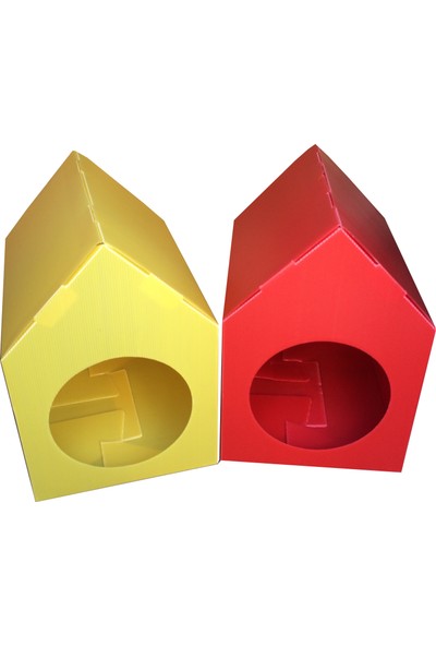 Dirilim Plastik Kedi Evi 2li Set