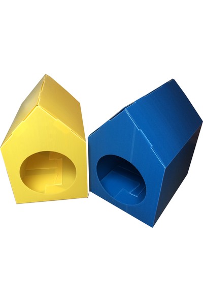 Dirilim Plastik Kedi Evi 2li Set