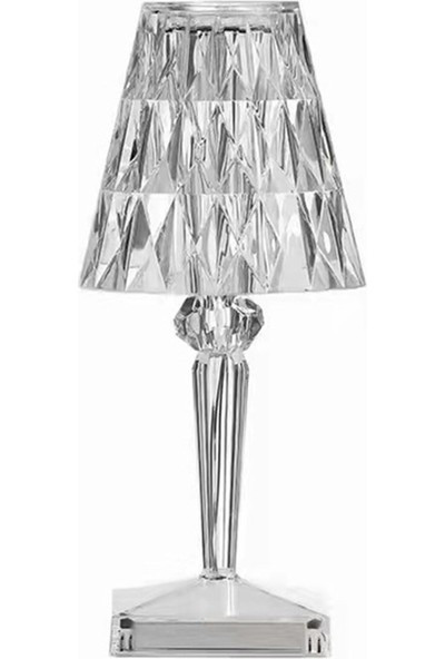 Kandela Akrilik Kristal LED Şarjlı Masa Üstü Lamba Kandela Akrilik Kristal LED Şarjlı Masa Üstü Lamba