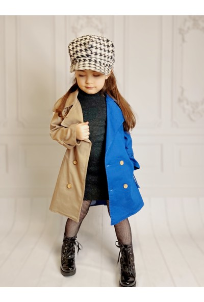 Melody Mavi&taba Kız Çocuk Trençkot