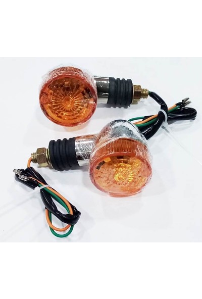 Sinyal Takım Nikelajlı Küçük Sarı Cam Chopper Z-15 Sinyal Takım Nikelajlı Küçük Sarı Cam Chopper Z-15