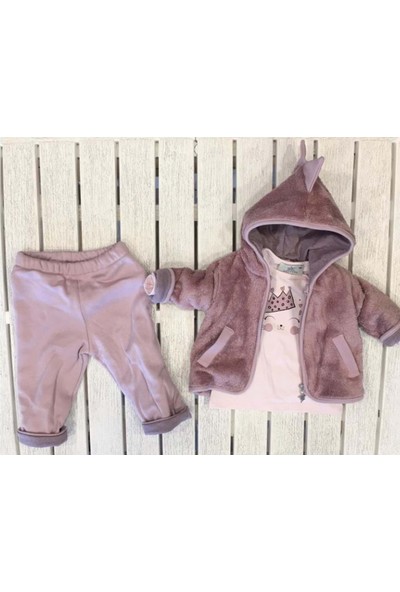 Kız Bebek 3lü Takım - Edelweıss - Lila - 3-Ay - 51055-22213