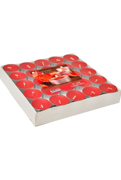 Onas Kokusuz Kırmızı Renk Mum 50'li Onas Kokusuz Kırmızı Renk Mum 50'li
