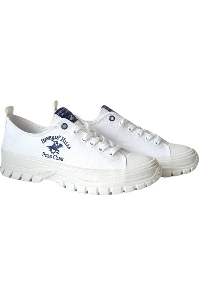Beverly Hills Polo Club Kadın Beyaz Keten Günlük Spor Ayakkabı Po 10097 V4