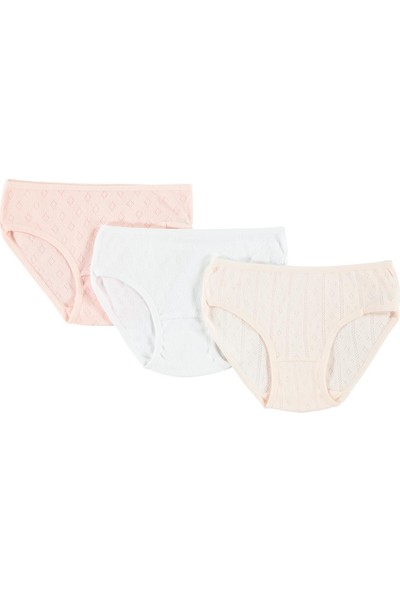 Civil Girls Kız Çocuk 3'lü Külot Set 2-10 Yaş Somon