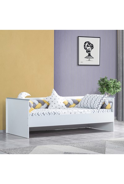 Setay Montessori, City Montessori Yatak Sedir - Gri Çıtalı