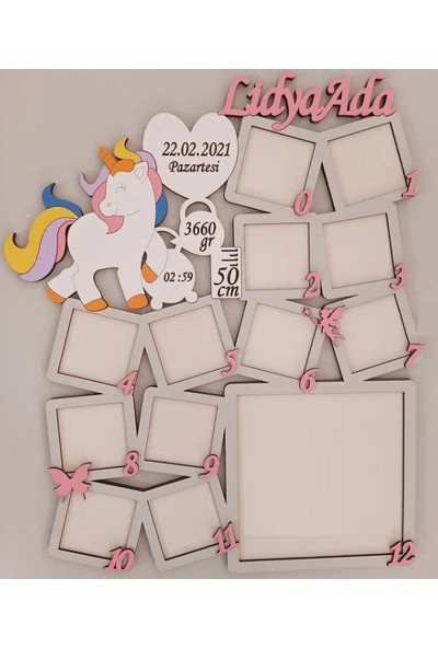 Moyaka Unicorn 12 Resimli Doğum Günü Panosu Moyaka Unicorn 12 Resimli Doğum Günü Panosu