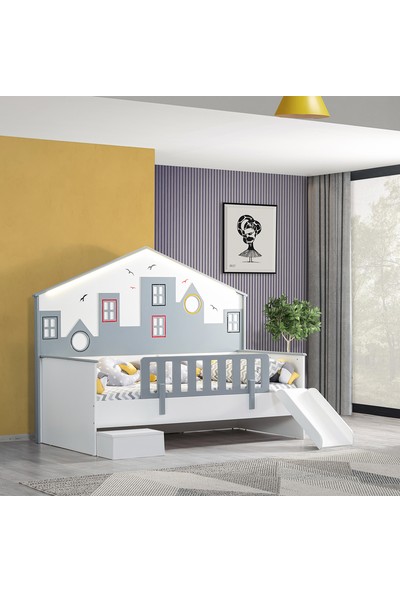 Setay Montessori, City Kaydıraklı Montessori Yatak Ledli - Gri