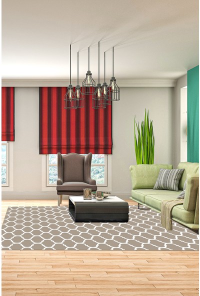 İstanbul Home Evbahar Dijital Baskı Kaymaz Taban (Dot Keçe) Halı