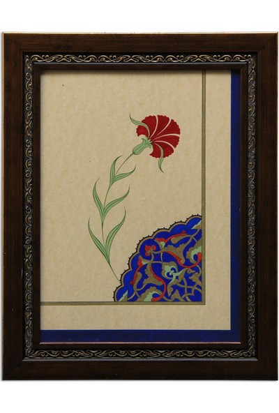 E38 Karanfil ve Rumi Motifli Tablo