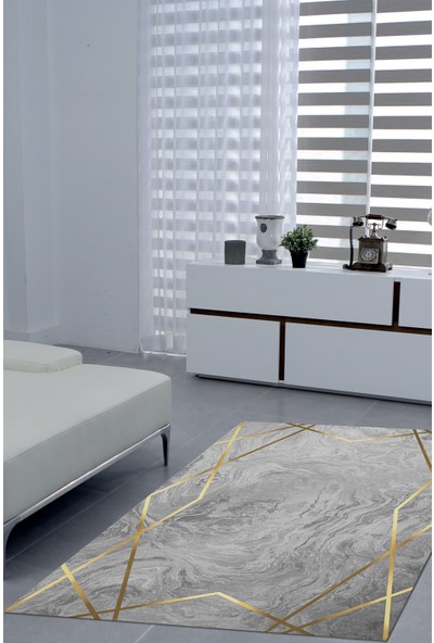 İstanbul Home Evbahar Dijital Baskı Kaymaz Taban (Dot Keçe) Halı