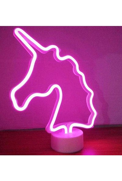 Tazador Neon Işıklı Unicorn Masa Gece Lambası Tazador Neon Işıklı Unicorn Masa Gece Lambası