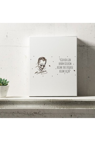 Piyop Atatürk Temalı Özel Tasarım Kanvas Tablo