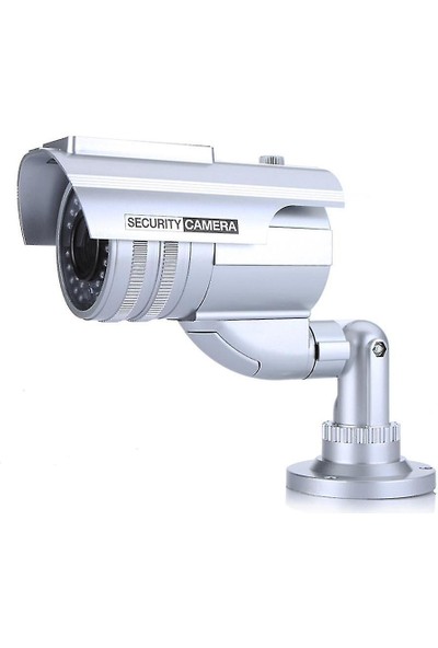 BDZ Mall Bakeey Güneş Enerjili Kapalı Outoodr Kukla Cctv Simülasyon Güvenlik Ip Kamera ile LED Flash Surveill (Yurt Dışından)