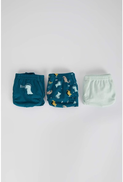 DeFacto Erkek Çocuk Dinozor Desenli 3'lü Pamuklu Külot X0813A622SP
