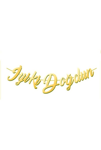 Big Party Store Iyi Ki Doğdun Dekoratif Banner Gold Big Party Store Iyi Ki Doğdun Dekoratif Banner Gold