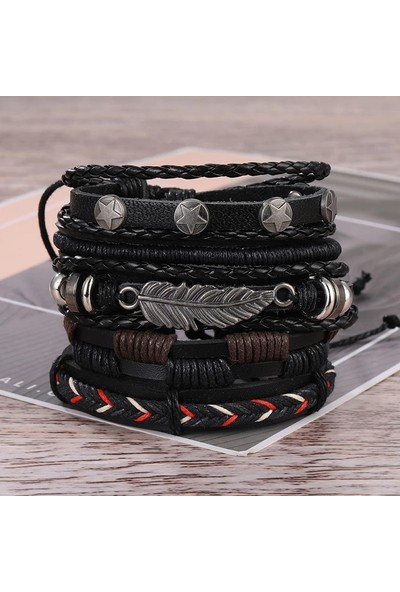 BSN Hakiki Deri Bileklik 5 Parça