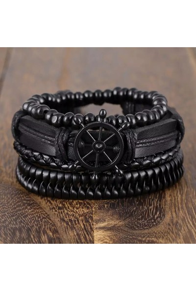 BSN Hakiki Deri Bileklik 4 Parça