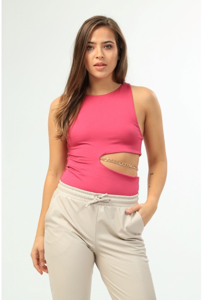 Zincir Detaylı Bady Bluz Zincir Detaylı Bady Bluz