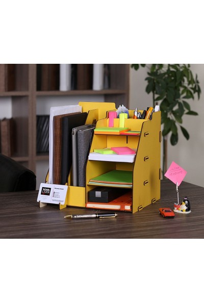 Çetin Shop Evrak Rafı Ahşap Organizer Masa Üstü Düzenleyici Sarı Çetin Shop Evrak Rafı Ahşap Organizer Masa Üstü Düzenleyici Sarı