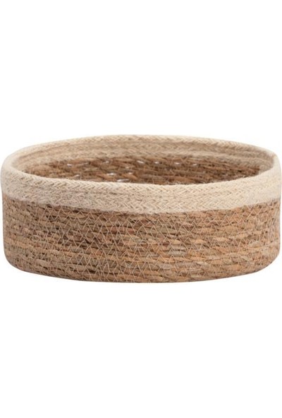 Sever Hasır Krem Sepet 27 x 10 cm