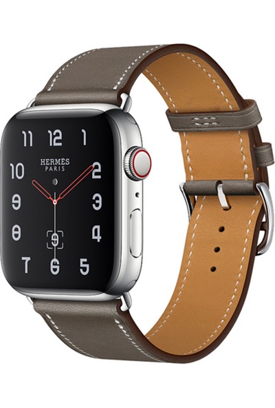 Bonanza Int 38/40/41MM Apple Watch 1/2/3/4/5/6/7/se Için Hakiki Deri Saat Kayışı -Kahverengi (Yurt Dışından)