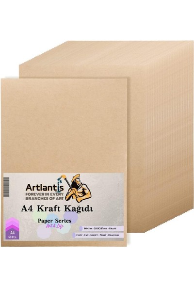 Artlantis A4 Kraft Kağıt 80 gr 50 Adet Artlantis Kraft Saman Kağıt 50 Adet