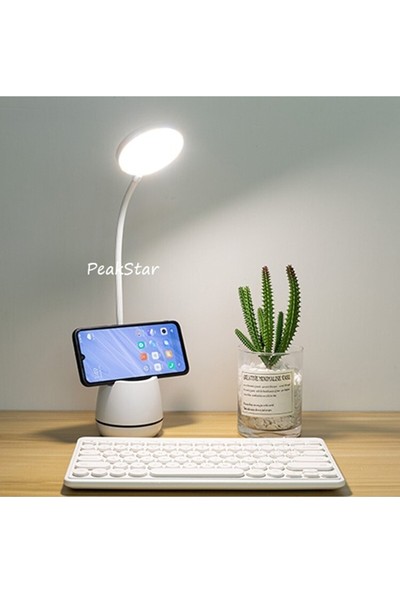 Peak Star Şarjlı Dokunmatik Masa Lambası 3 Kademeli Kalemlikli ve Telefon Standlı Ders Çalışma Okuma LED Lamba Peak Star Şarjlı Dokunmatik Masa Lambası 3 Kademeli Kalemlikli ve Telefon Standlı Ders Çalışma Okuma LED Lamba