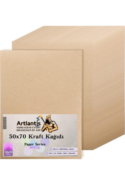 Artlantis 50X70 Kraft Kağıt 80 gr 10 Adet Artlantis Kraft Saman Kağıt 50X70 10 Adet