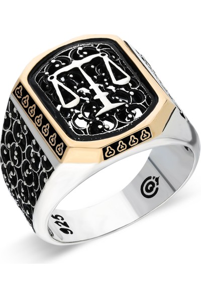 Adalet Terazisi 925 Ayar Gümüş Yüzük