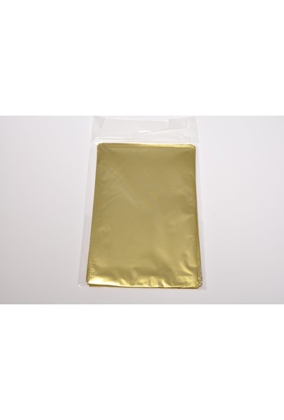 17X25 cm Hediyelik Poşet 50'li Paket Lüks Metalize Gold