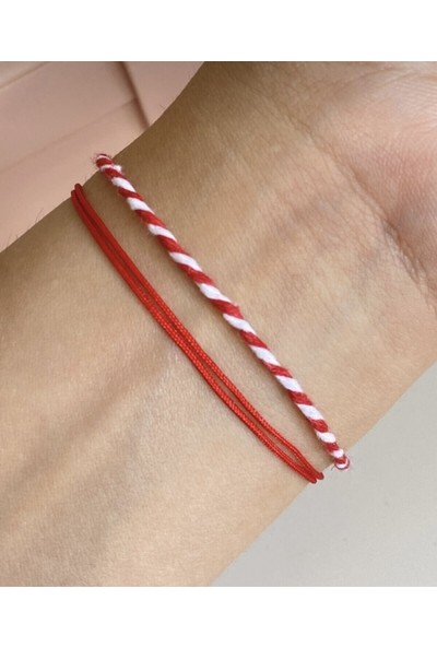 Home Art Nova Kırmızı Beyaz Ip Marteniçka ve Kırmızı Ip 2li Bileklik Home Art Nova Kırmızı Beyaz Ip Marteniçka ve Kırmızı Ip 2li Bileklik