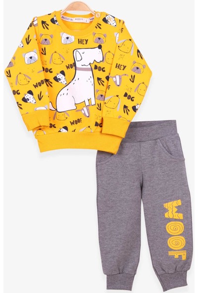 Breeze Erkek Çocuk Eşofman Takım Baskı Desenli Sarı (1-4 Yaş) Breeze Erkek Çocuk Eşofman Takım Baskı Desenli Sarı (1-4 Yaş)
