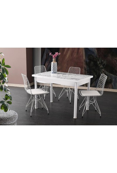 Sivas Gözde Mobilya Ekonomik Smart Mermer Desen Mutfak Masa Sandalye Takımı 70X110CM Sivas Gözde Mobilya Ekonomik Smart Mermer Desen Mutfak Masa Sandalye Takımı 70X110CM