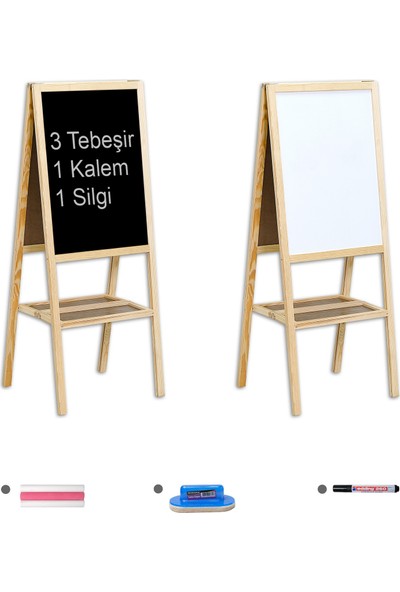 Nikokids Ayaklı Çocuk Yazı Tahtası Çift Taraflı Beyaz Tahta ve Kara Tahta 45X110 Nikokids Ayaklı Çocuk Yazı Tahtası Çift Taraflı Beyaz Tahta ve Kara Tahta 45X110