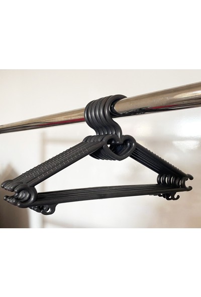 Vip Home Concept Çocuk Elbise Askısı Çentikli 18 Adet Siyah Bebek Askısı 26,5 cm Tırtıklı Vip Home Concept Çocuk Elbise Askısı Çentikli 18 Adet Siyah Bebek Askısı 26,5 cm Tırtıklı