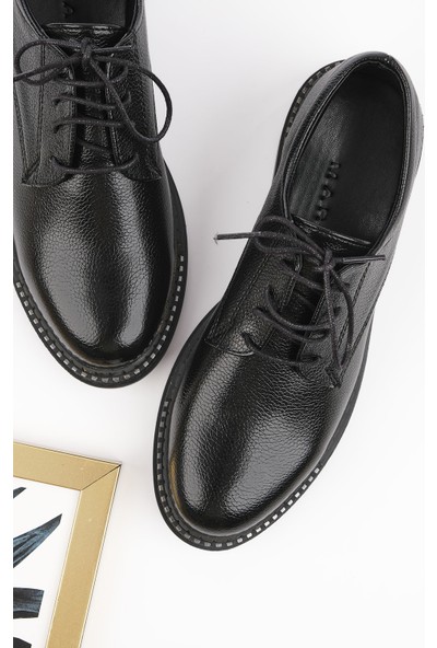 Marjin Kadın Oxford Ayakkabı Fermuar Tasarım Bağcıklı Maskülen Günlük Ayakkabı Adef Marjin Kadın Oxford Ayakkabı Fermuar Tasarım Bağcıklı Maskülen Günlük Ayakkabı Adef