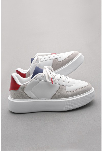 Marjin Kadın Sneaker Spor Ayakkabı Kalın Taban Bağcıklı Levido