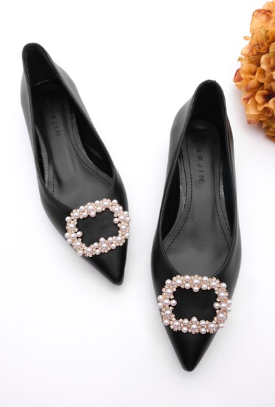 Marjin Kadın Babet İncili Sivri Burun Rona Marjin Kadın Babet İncili Sivri Burun Rona