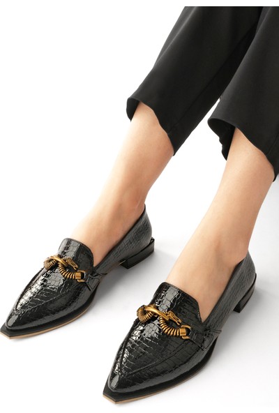 Marjin Kadın Loafer Makosen Ayakkabı Tolira