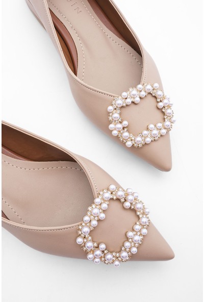 Marjin Kadın Babet İncili Sivri Burun Rona Marjin Kadın Babet İncili Sivri Burun Rona