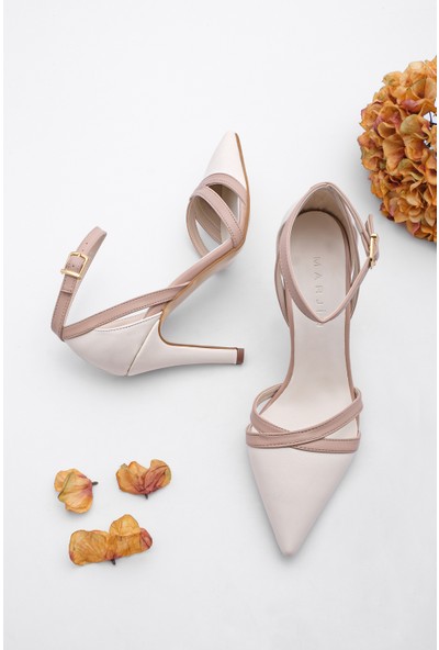 Marjin Kadın Stileto Sivri Burun Bilekten Bantlı Topuklu Ayakkabı Eliz Marjin Kadın Stileto Sivri Burun Bilekten Bantlı Topuklu Ayakkabı Eliz