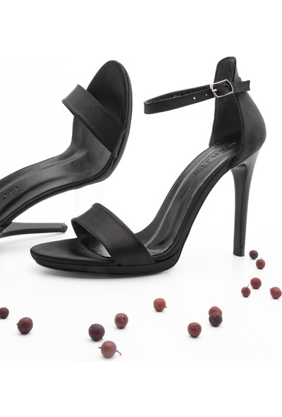 Marjin Kadın Abiye Topuklu Ayakkabı Tek Bantlı Gelfa